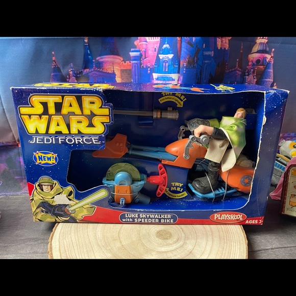 Star Wars | Toys | Disney Star Wars Jedi Force Luke Skywalker Wspeeder Bike Playskool Ages 3 ...